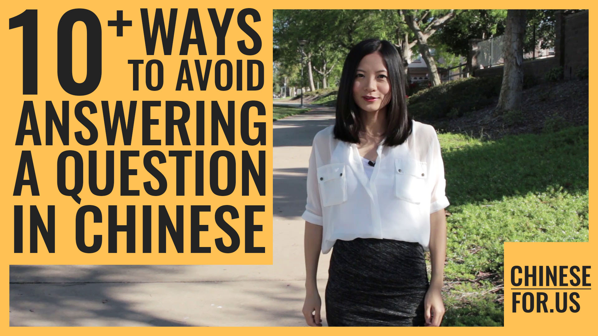14 Ways to Avoid A Question in Chinese. Say No Comment in Chinese