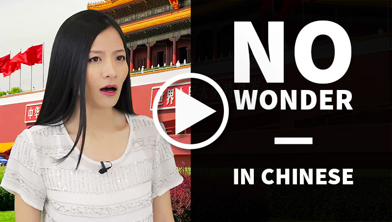 How to Say No Wonder in Chinese - ChineseFor.Us